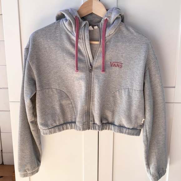 Vans | Tops | Vans Crop Zip Up Hoodie | Poshmark